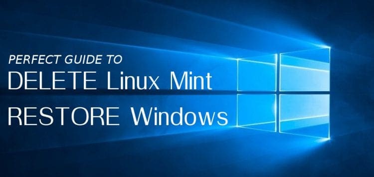 Perfect guide to delete Linux Mint and restore Windows