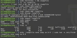 How to create or add a SWAP partition in Ubuntu and Linux Mint