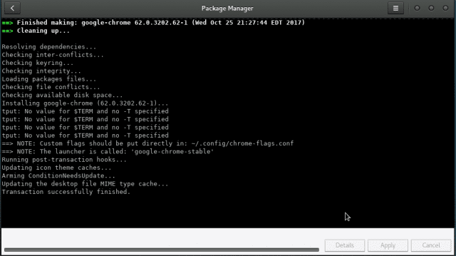 How to install Google Chrome in Manjaro Linux