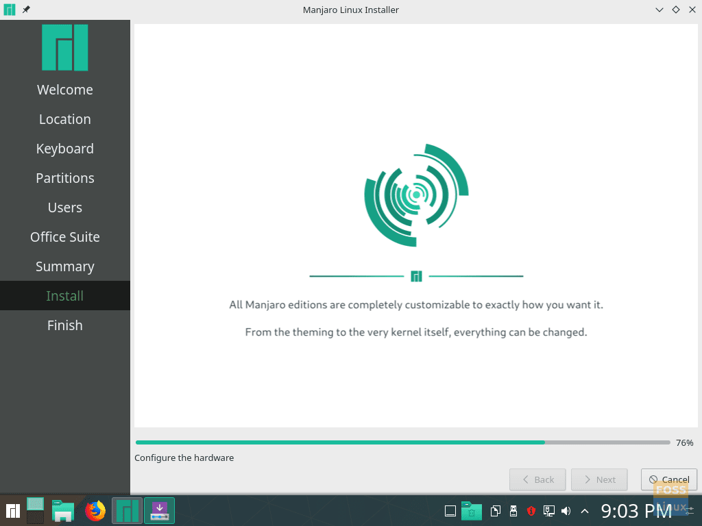 Installing an updatable Manjaro Linux on a USB Flash Drive | FOSS Linux