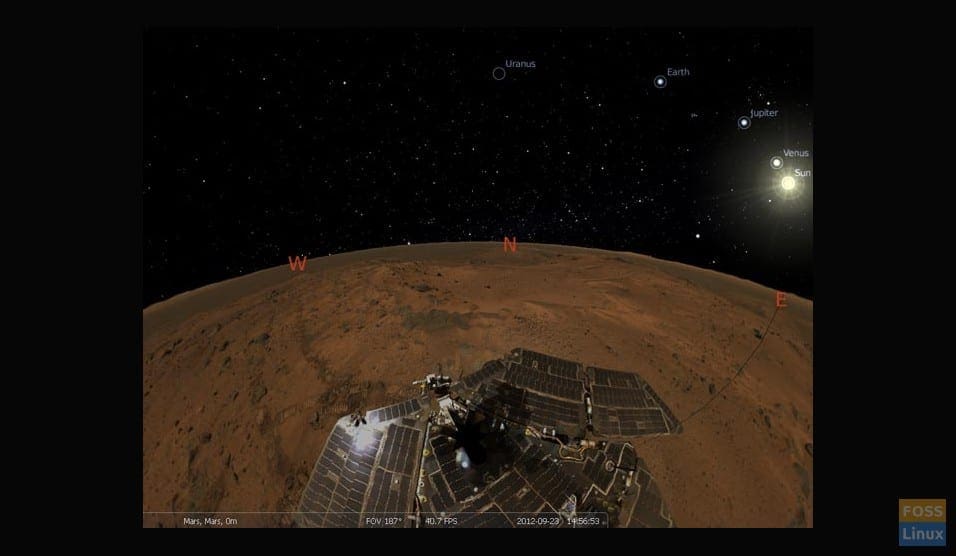 Stellarium – Planetarium App for 3D simulation of the night sky