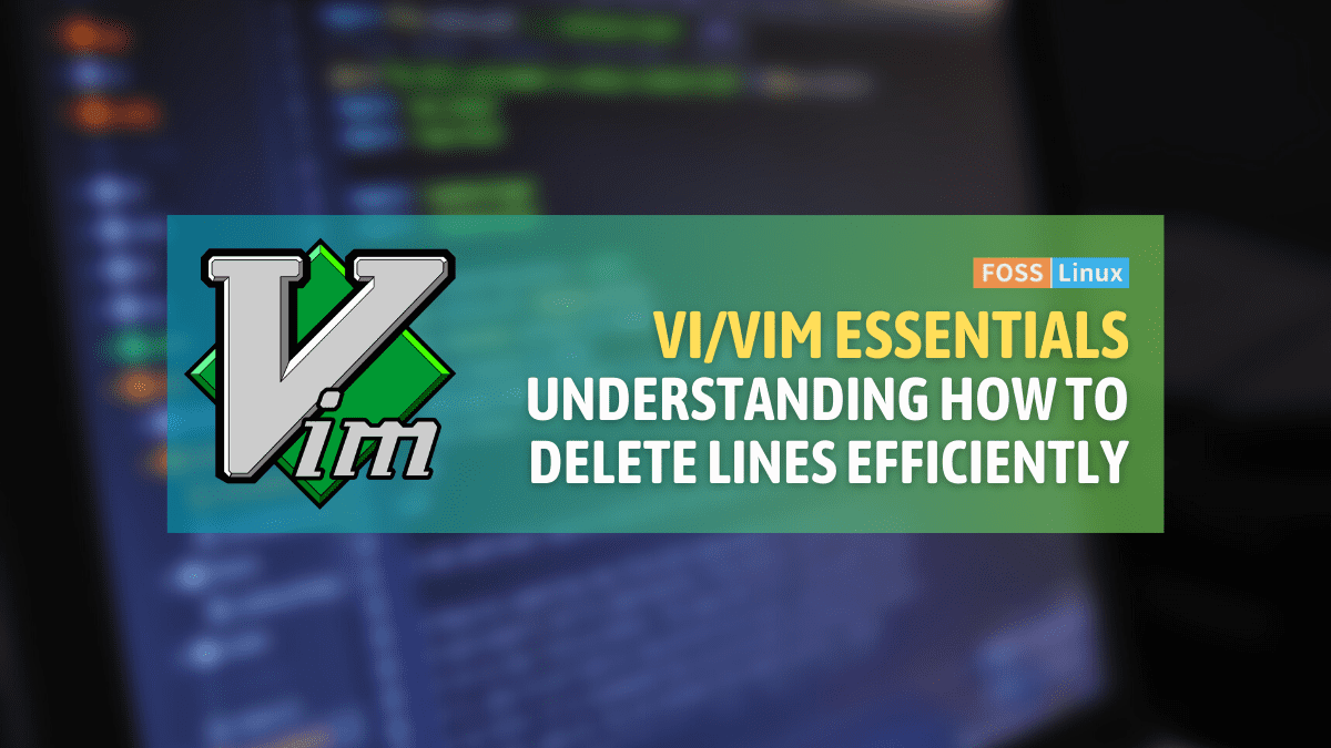 Vi Vim Essentials Here s How To Delete Lines Efficiently